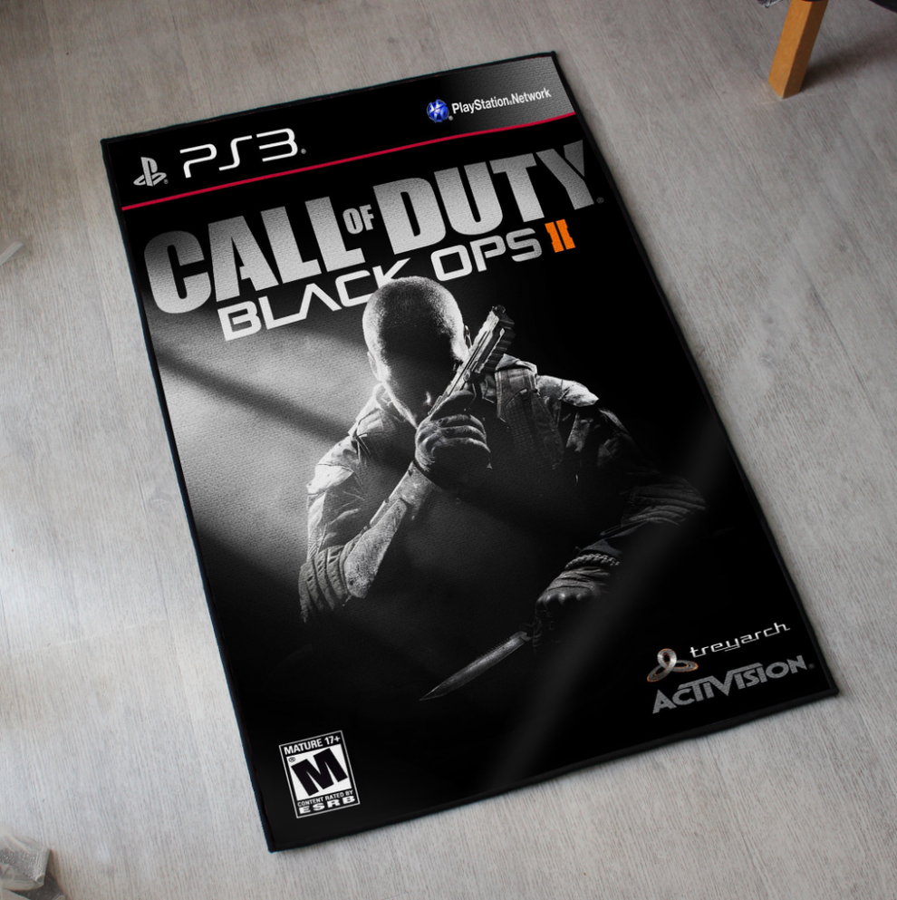 Call of Duty Black Ops 2 Rug – PS3 & Xbox 360 BO2 Cover Art Decor – RugToon